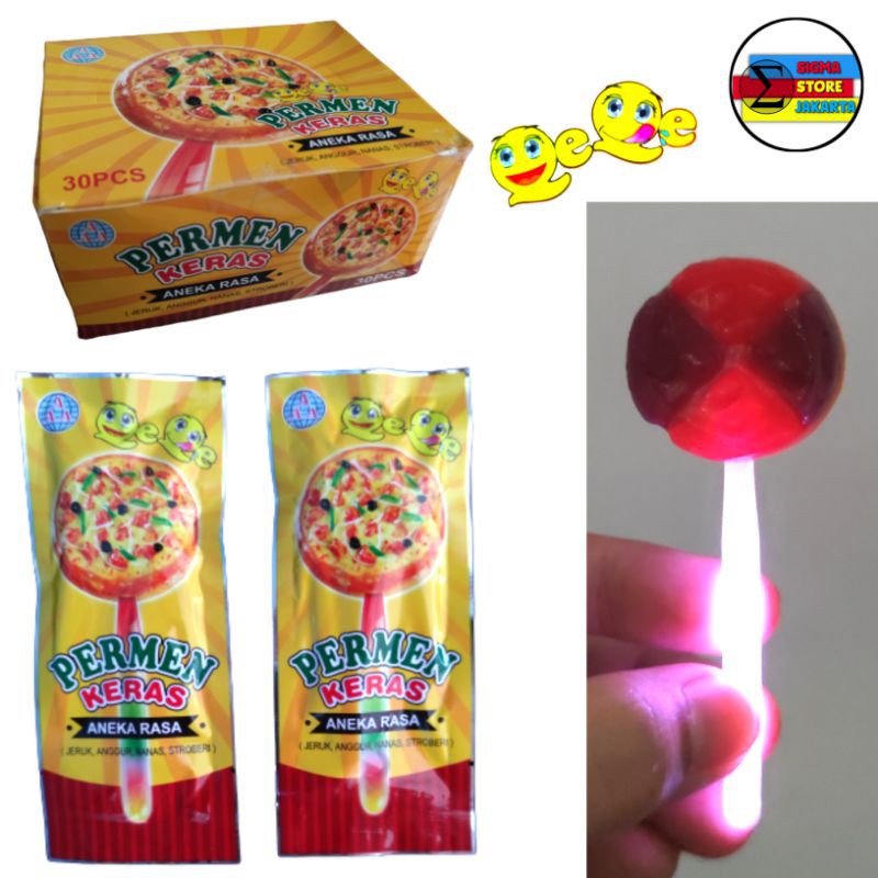 Jual Permen Lolipop Jadul Lightstick Pizza Bulat - Permen Lollipop ...