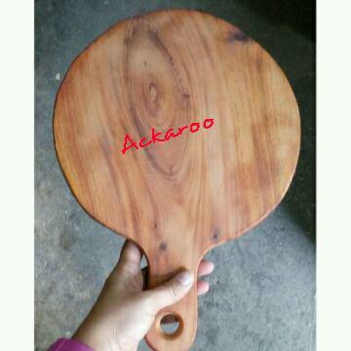 Jual Serving plate/pizza tray 25,5cm/piring pizza kayu/talenan kayu ...