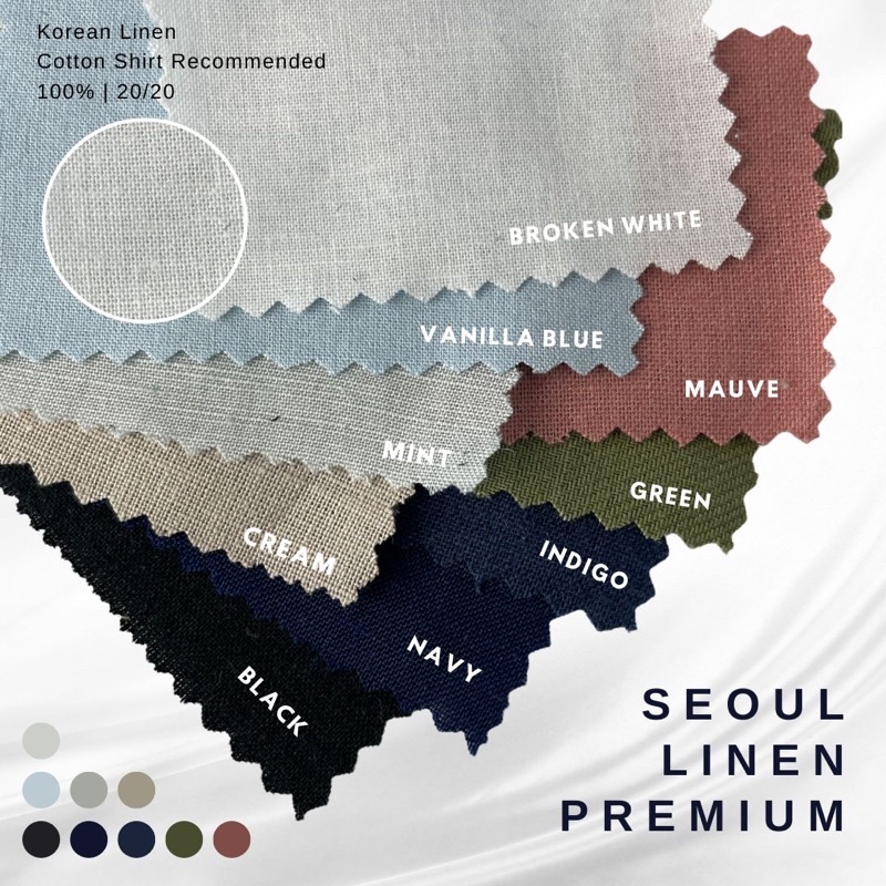 Jual Kain Katun Linen Seoul Premium (Korean Linen) | Shopee Indonesia