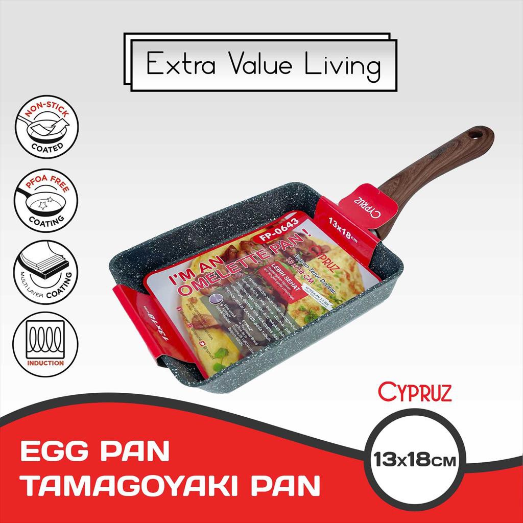 Jual CYPRUZ Panci Penggorengan Telur Omelette Pan Marble Egg Pan Anti ...