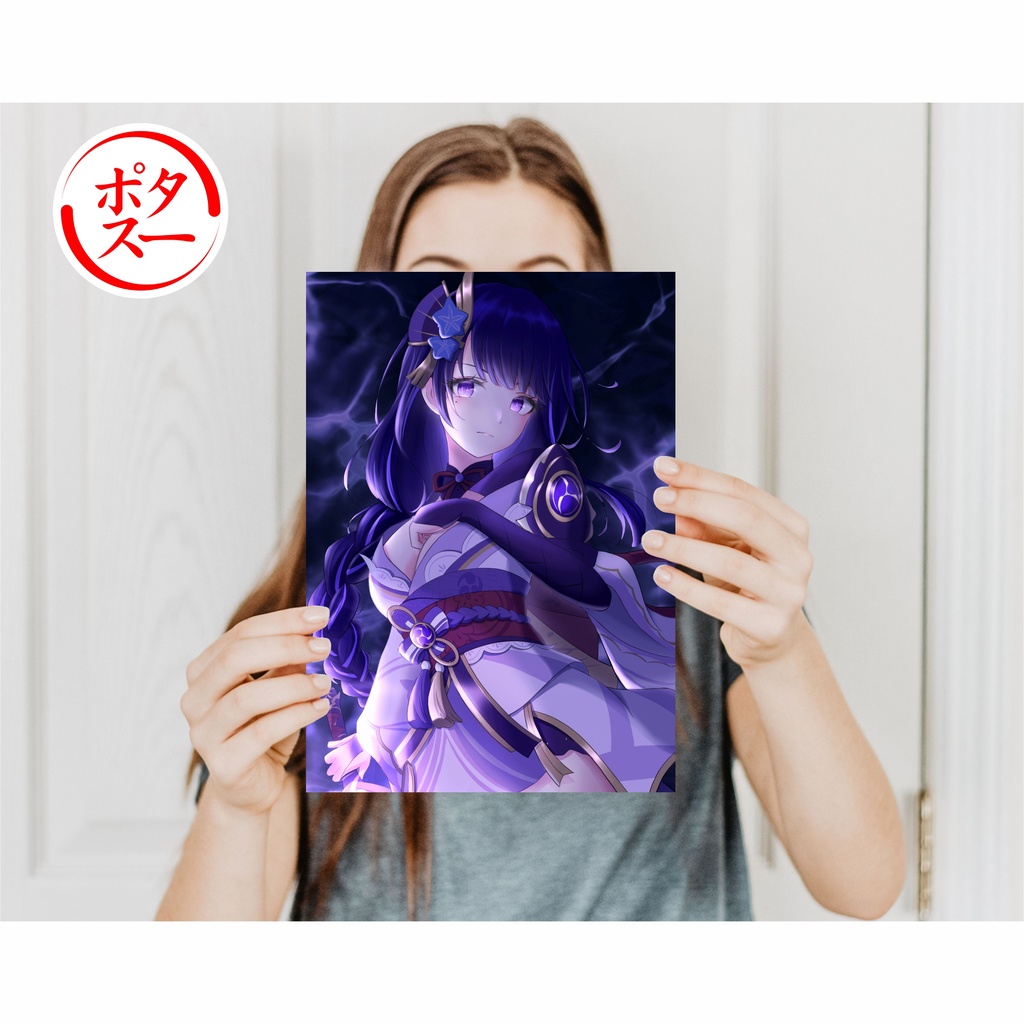 Jual Koleksi Poster A4 Anime Game Genshin Impact C - Hu Tao Raiden ...