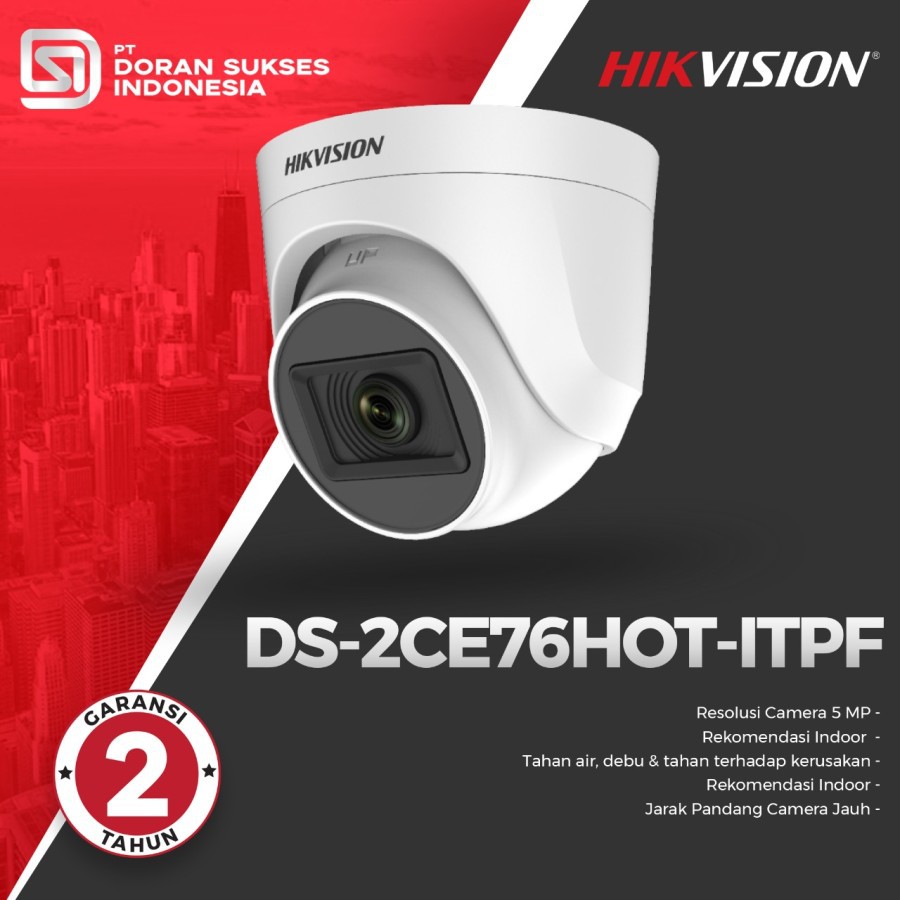Jual CCTV Indoor Hikvision 5MP DS-2CE76H0T-ITPF - Original garansi 2th | Shopee Indonesia