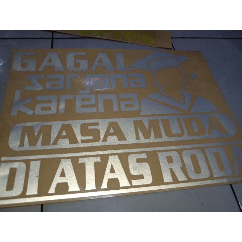 Jual Cutting Sticker kata kata kaca samping Truck dan pickup code x ...