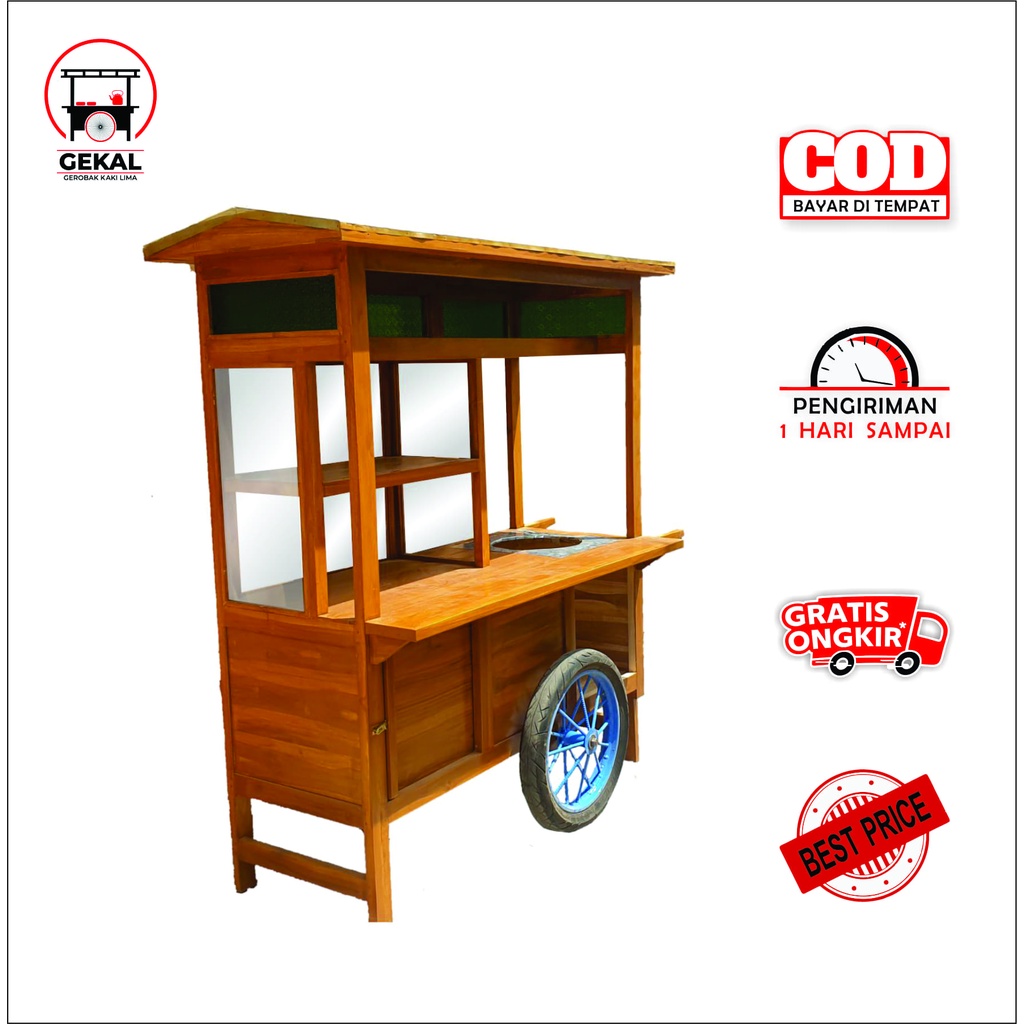 Jual Gerobak Gorengan / Gerobak Bubur Ayam / gerobak serbaguna ...