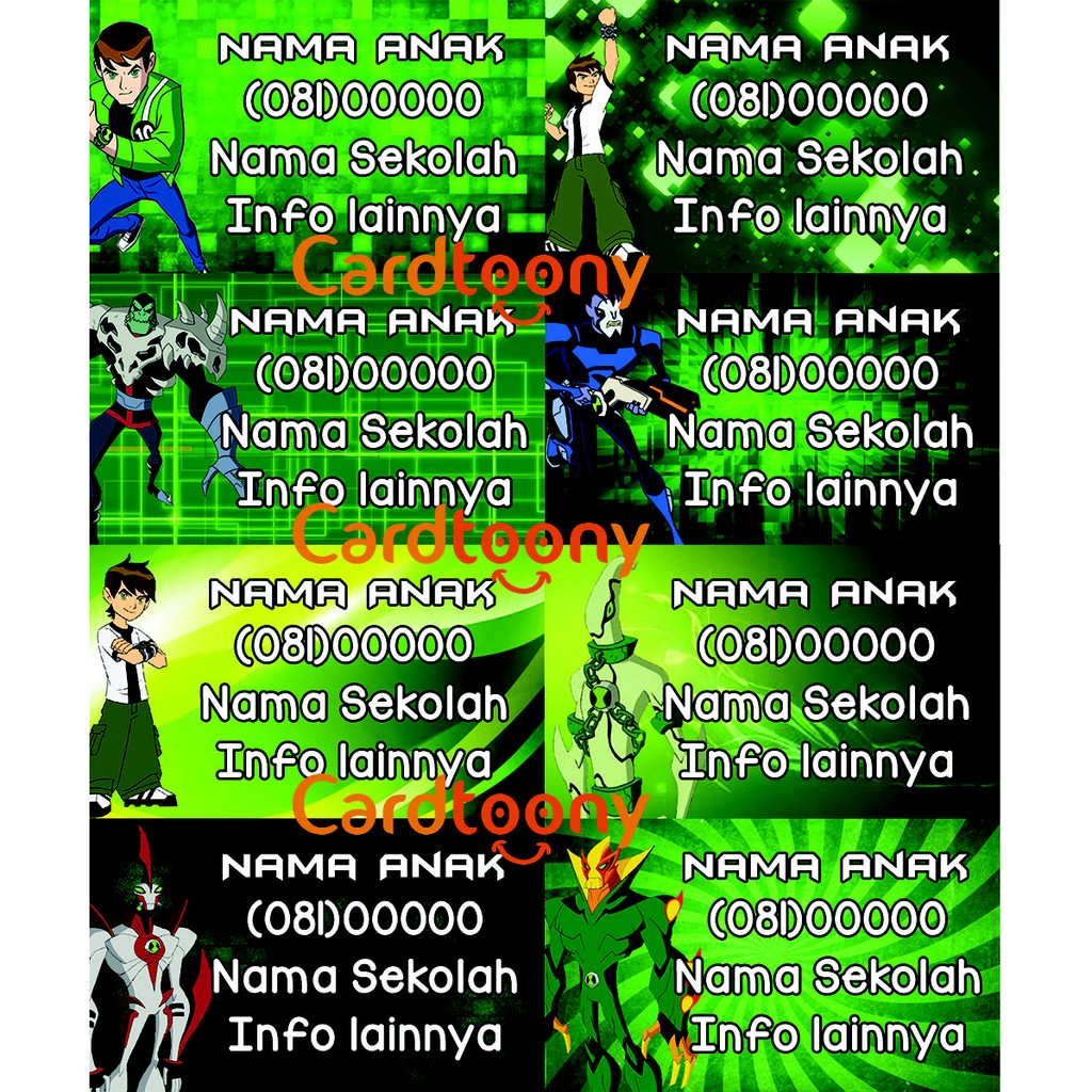 Jual Sticker / stiker label nama Ben 10 / Ben10 | Shopee Indonesia
