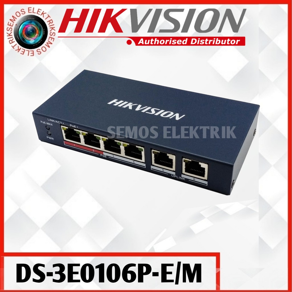 Jual SWITCH POE HIKVISION DS-3E0106P-E/M 4 PORT POE + 2 PORT UPLINK | Shopee Indonesia