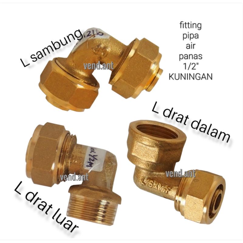 Jual keni knie kuningan / L sambung drat dalam luar | Shopee Indonesia