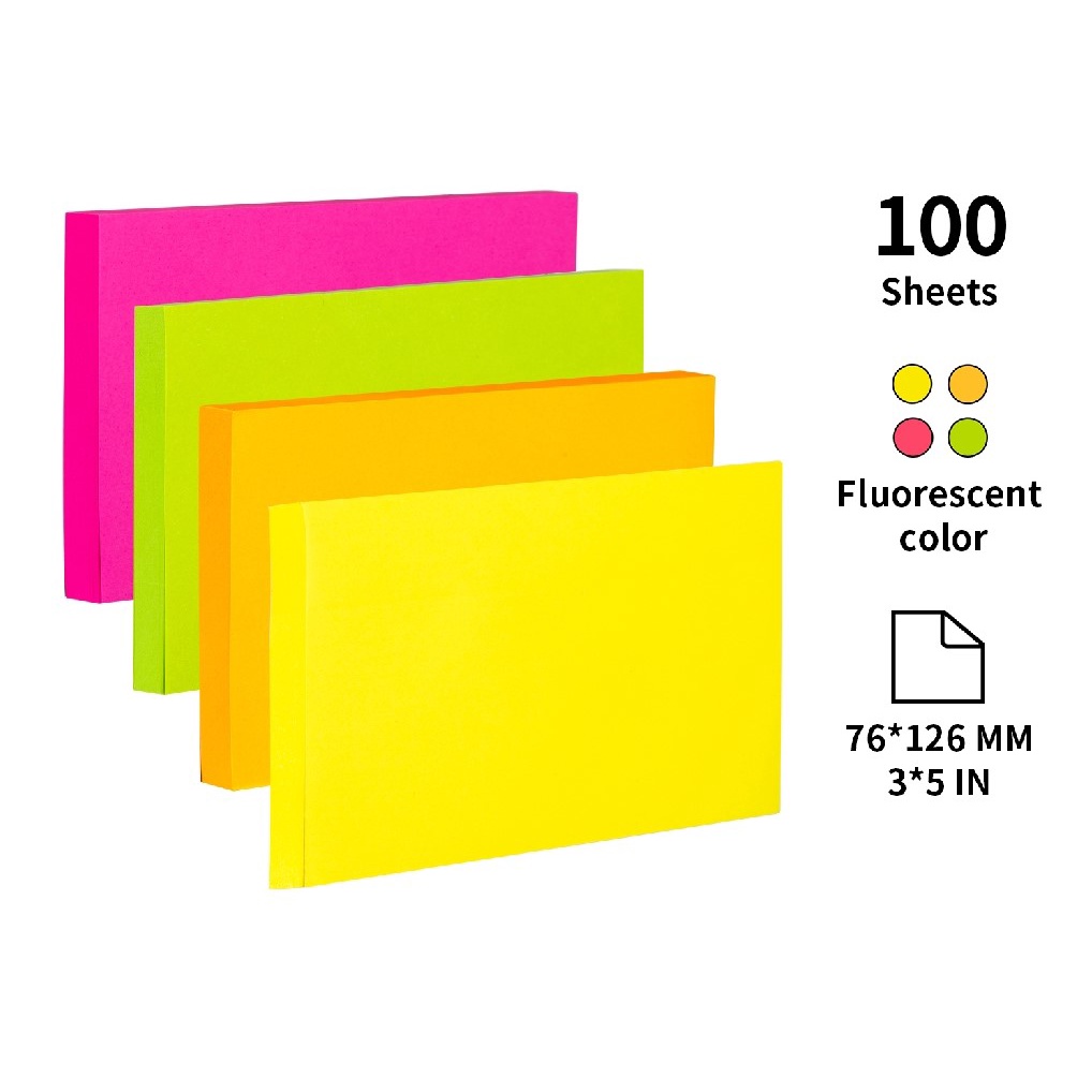 Jual STICKY NOTES MEMO TEMPEL DELI WARNA 76 X 125 STIK NOTE 100 LBR ...