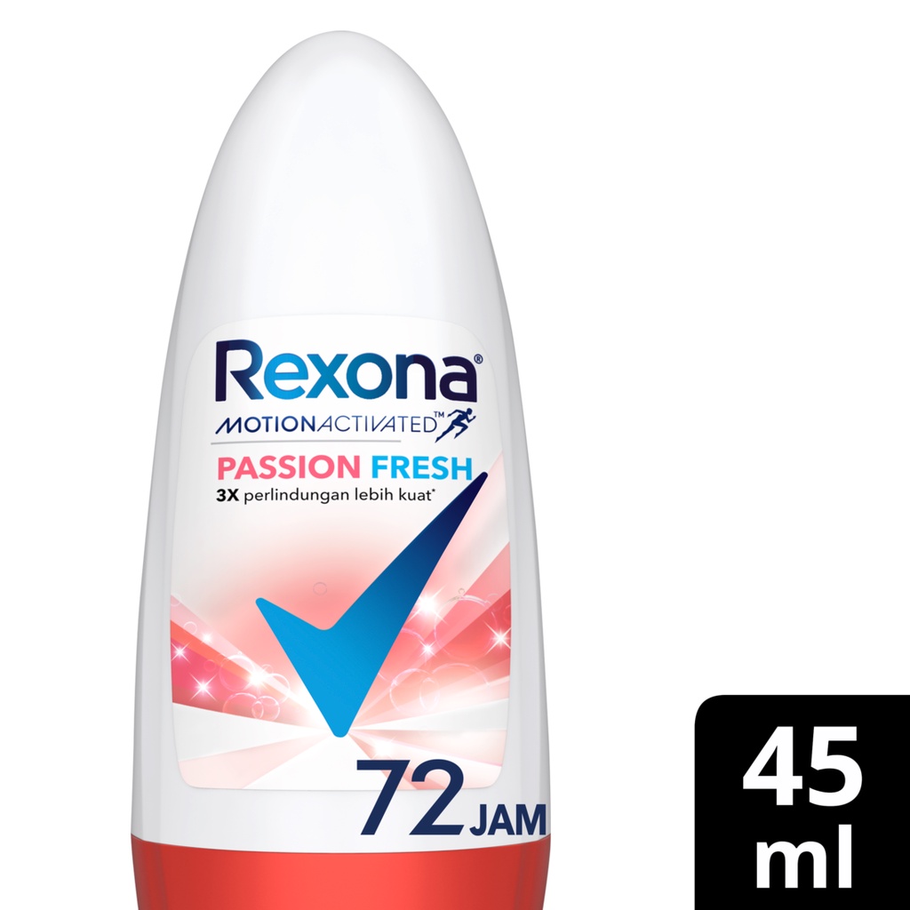 Jual Rexona Women Deodorant Roll On Antiperspirant Passion 72 Jam Kesegaran 45Ml | Shopee Indonesia