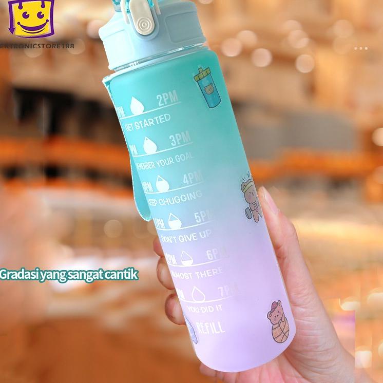 Jual Q6X7 Botol Minum 1 Liter Viral / Botol Minum 900ml Gradasi SQY ...