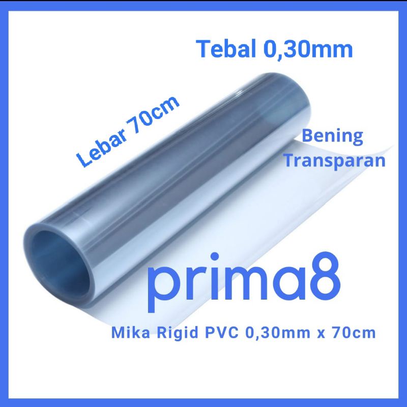 Jual Plastik Mika Kaku Rigid PVC Bening Tebal 0,30mm Lebar 70cm, 1Rol Utuh | Shopee Indonesia
