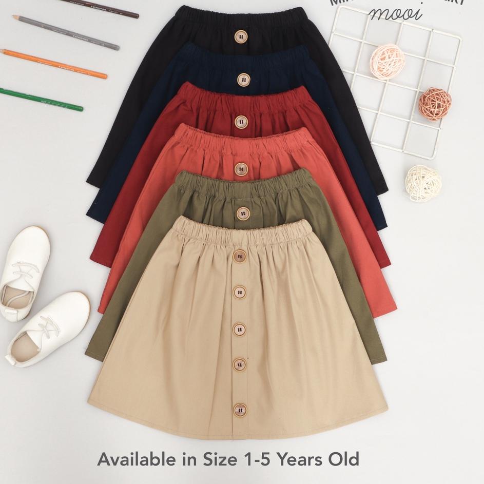 Jual Laris Mooi Rok Anak Perempuan Mikka Button Skirt Laris | Shopee ...