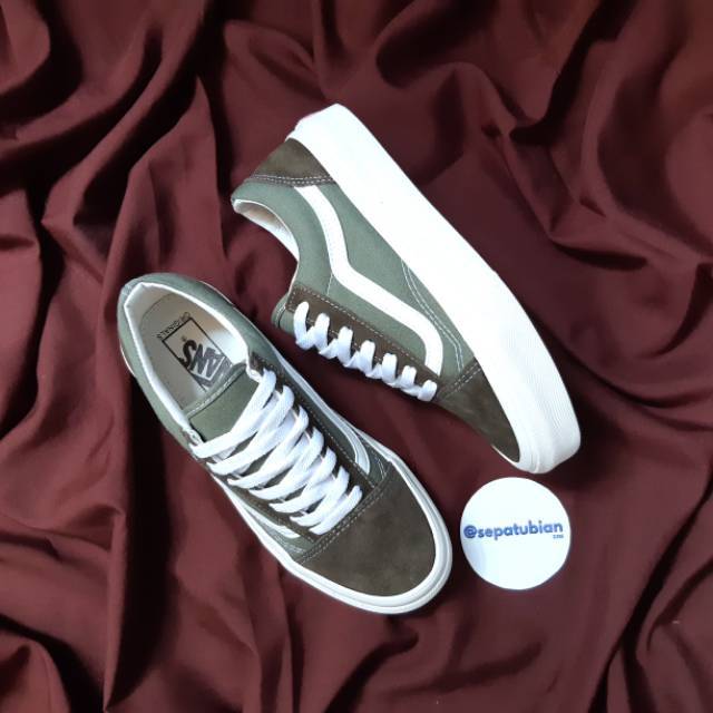 Jual Sepatu Vans Oldskool OG Olive Green | Shopee Indonesia