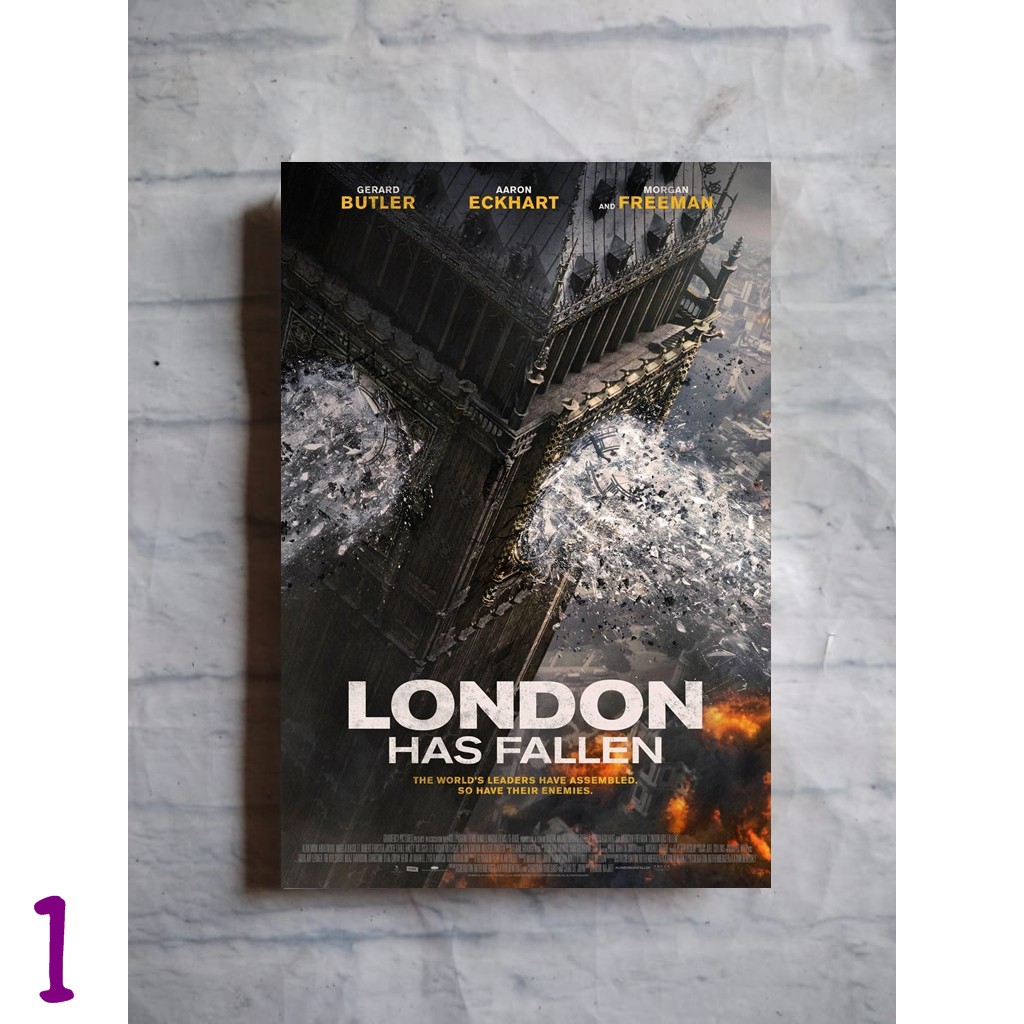 Jual poster film London Has Fallen dekorasi dinding vintage kayu jadul ...