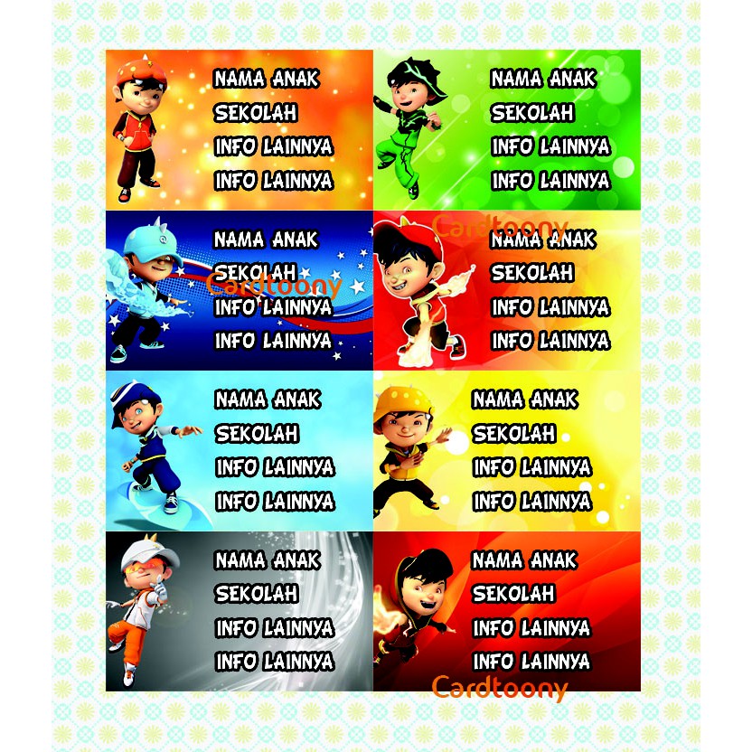 Jual Stiker / sticker label nama Boboiboy | Shopee Indonesia