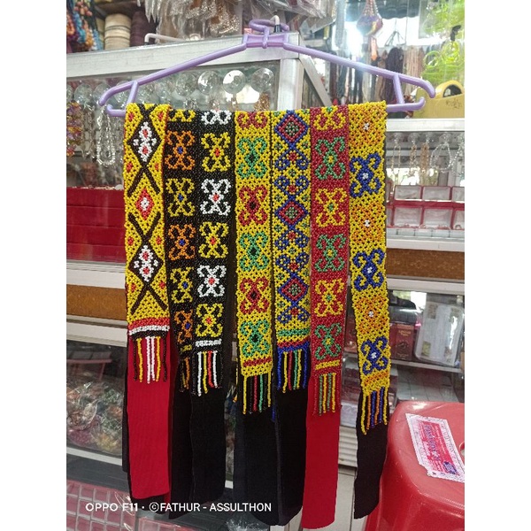 Jual ikat kepala manik khas dayak kalimantan_ikat kepala khas kalimantan borneo_ikat kepala ...