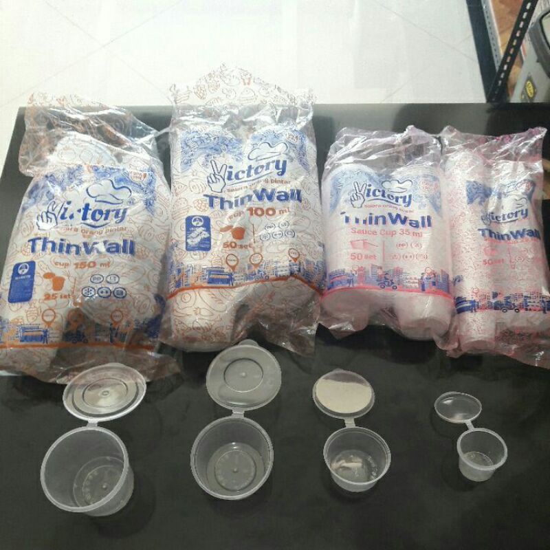 Jual Cup Saus/Cup sambal/cup puding/Sauce cup victory 25 ml,35ml,60ml ...