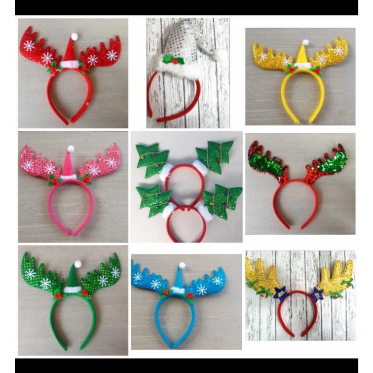 Jual Bando Natal/ Bando Santa /Aksesoris Natal Bando Tanduk Rusa ...