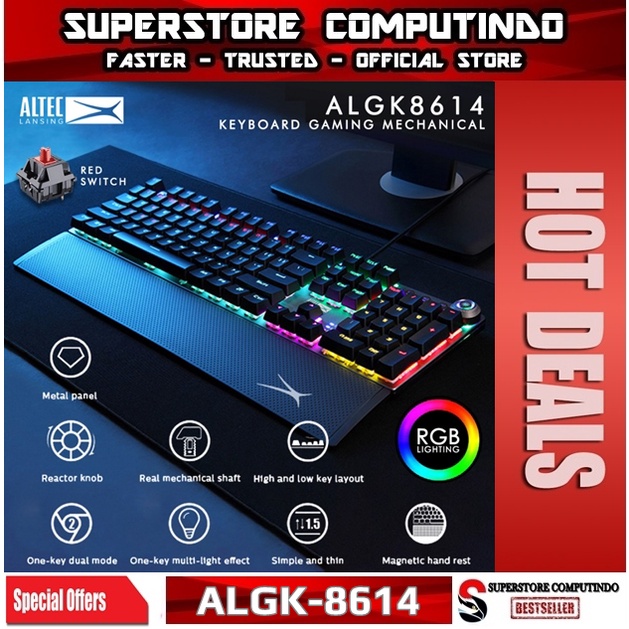 Jual Keyboard Gaming Mechanical Altec Lansing ALGK-8614 RGB | Shopee ...