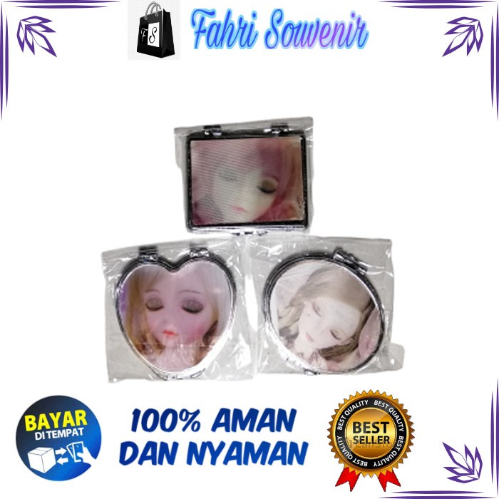 Jual Souvenir Pernikahan Nikah Kaca Cermin Lipat Motif Barbie 3D Mata ...