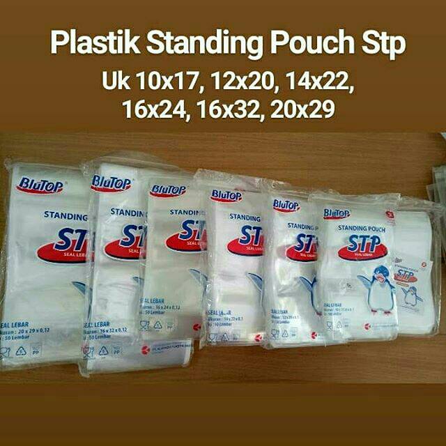Jual Plastik Standing Pouch 20x29 @50lbr / Plastik STP Blutop | Shopee ...