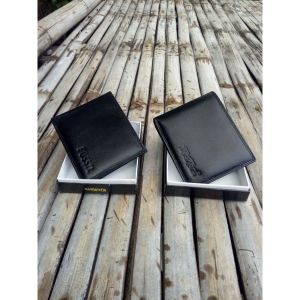 Jual dompet kulit sapi asli full kulit asli tanggulangin hitam | Shopee ...