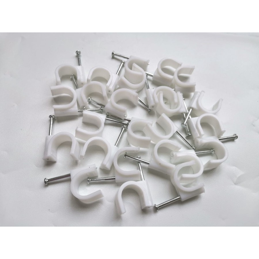 Jual Klem Kabel 17mm Paku Beton Asli (isi 50pcs) | Shopee Indonesia
