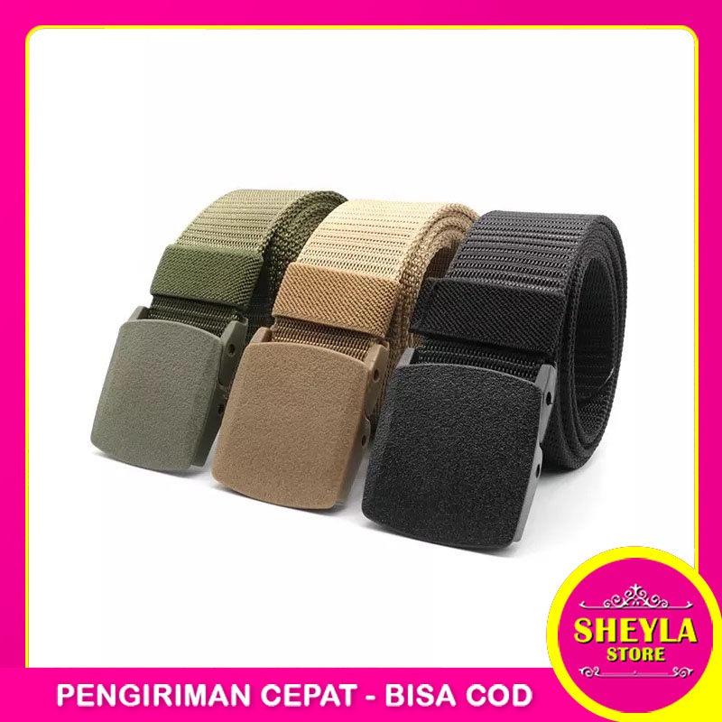 Jual Ikat Pinggang Tactical Nylon Canvas / Sabuk Kanvas Pria Wanita / Tactical Army Men Belt ...