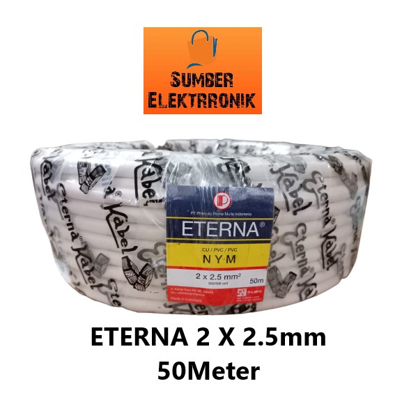 Jual Kabel Listrik Eterna 2x2,5 mm KAWAT Tembaga Murni 50 Meter Full | Shopee Indonesia