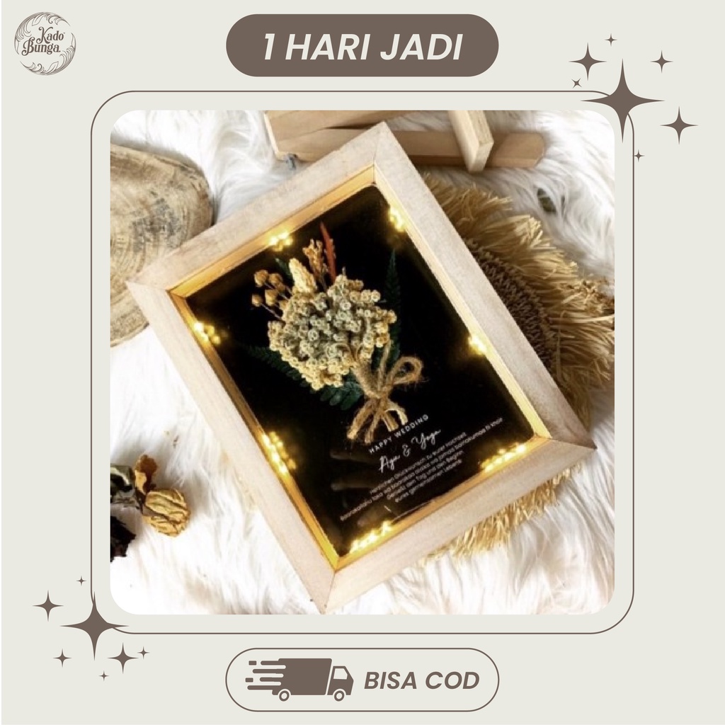 Jual KADO BUNGA EDELWEIS 6R + LAMPU HADIAH KADO UNIK UNTUK BESTIE ...