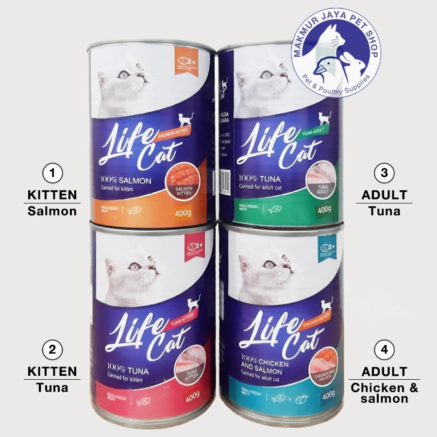 Jual Life Cat Kaleng Adult & Kitten 400gr / Wet Food / Makanan Kucing ...
