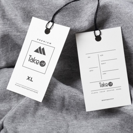 Jual Label TAG / HANGTAG/ Label Produk Custom ( 2 SISI) | FREE DESIGN ...