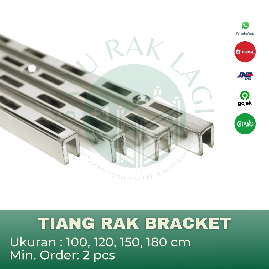 Jual Tiang Besi Crom Bracket Breket Rak Display Dinding Toko Kayu Kaca ...