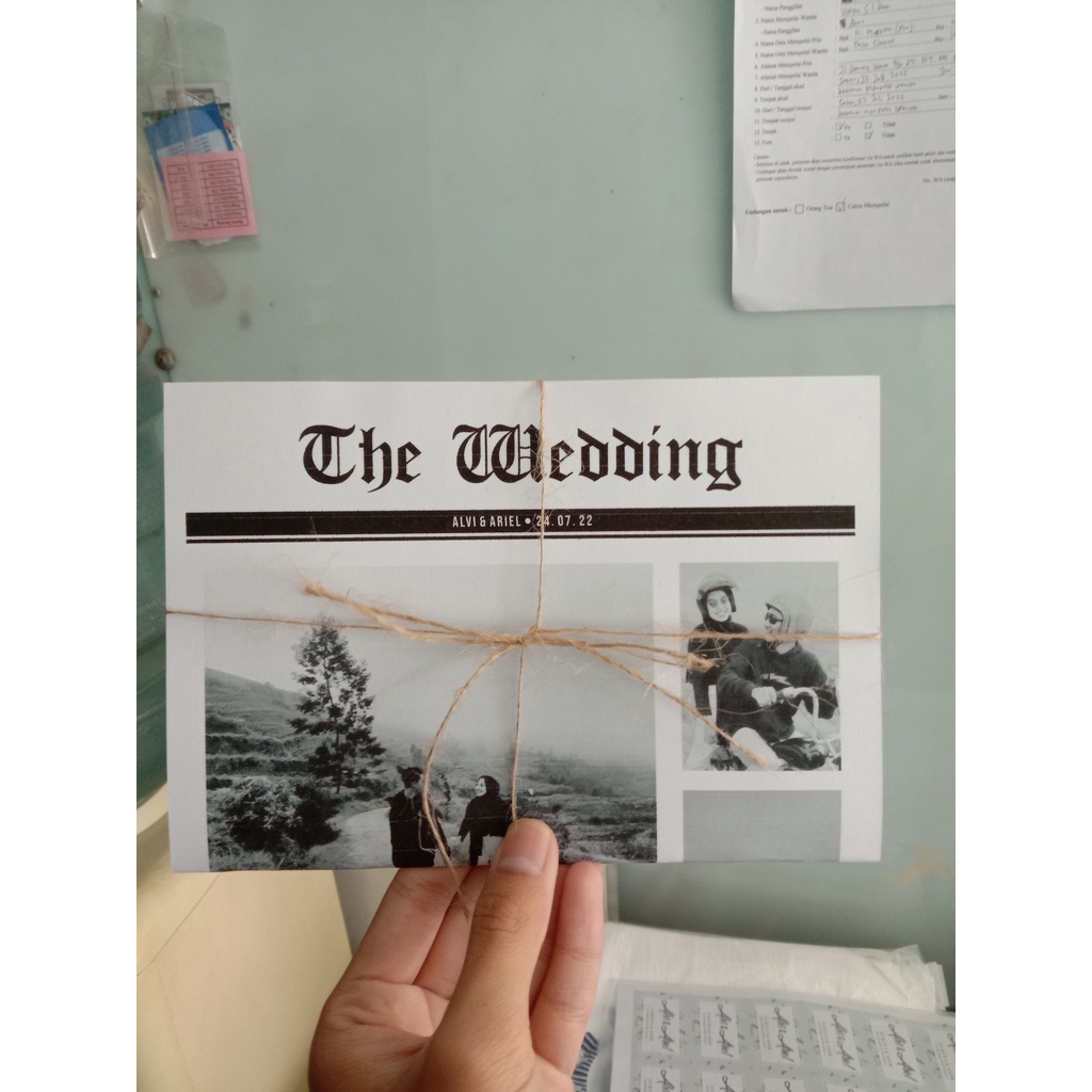 Jual Undangan Pernikahan Murah Meriah Koran, Undangan Model Koran ...