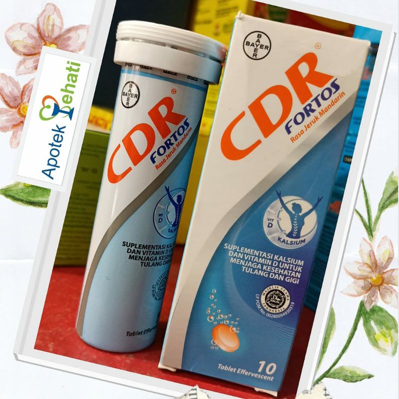 Jual CDR Fortos Isi 10 Tablet Effervescent Rasa Jeruk Mandarin Suplemen ...