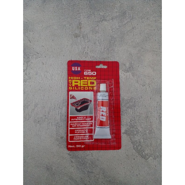 Jual Lem Silicone Red High Temp USA 30 gr | Shopee Indonesia