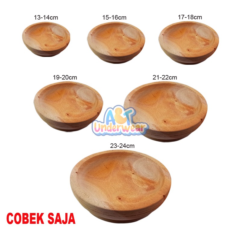 Jual AT266 (COBEK SAJA) Cobek Kayu Nomer 24cm-19cm /Cobekan buat ...