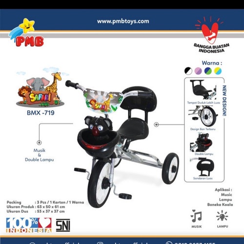 Jual Sepeda Sinchan Balita PMB 719 CP Stainless Steel / Sepeda PMB ...