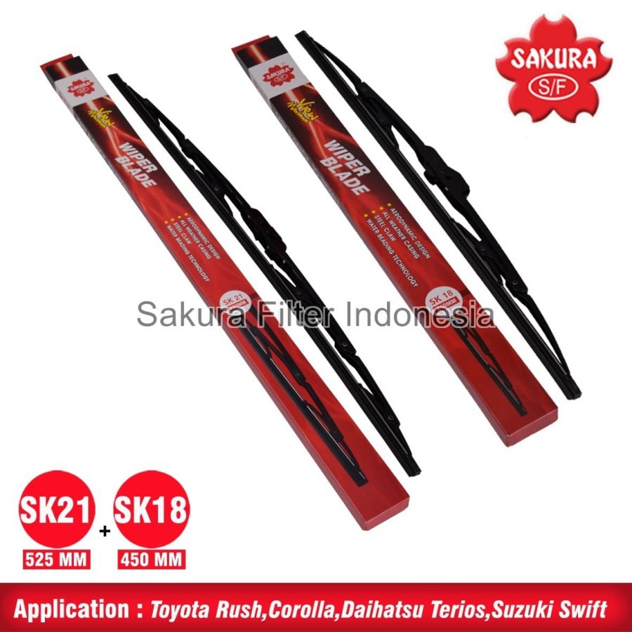 Jual Wiper Toyota Corolla Altis 1 Set (2 Pc) Sakura SK21, SK18 | Shopee Indonesia