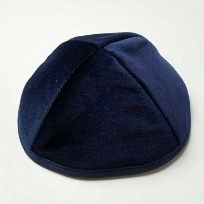 Jual Topi Yahudi BLUE VELVET YARMULKE Kippah by Israel | Shopee Indonesia