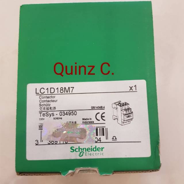 Jual Contactor schneider LC1D18M7 lc1d18 220v ORI | Shopee Indonesia