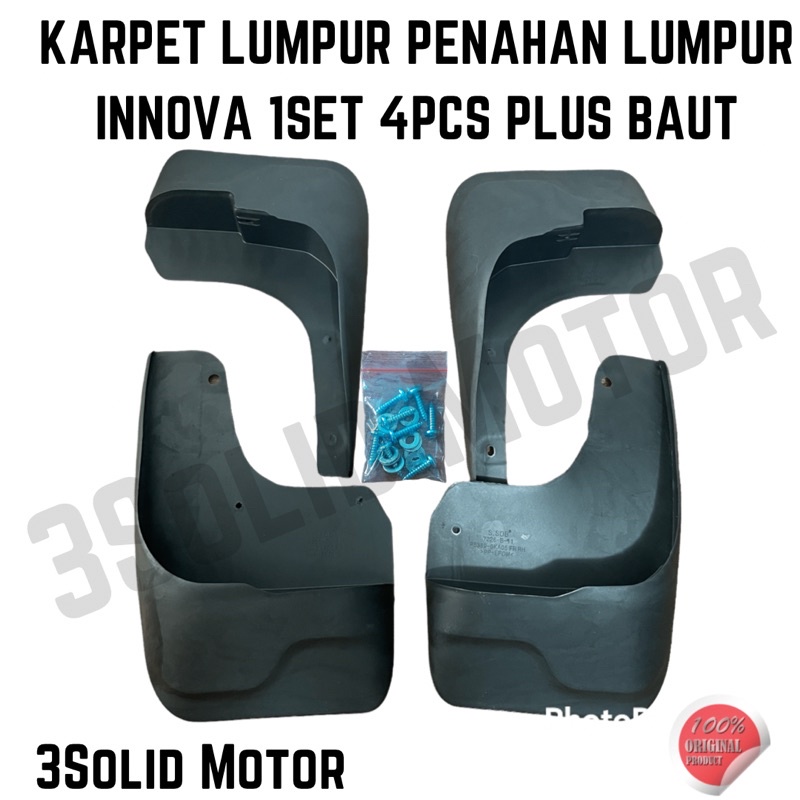 Jual MUDGUARD ATAU KARPET PENAHAN LUMPUR INNOVA 1SET 4PCS PLUS BAUT ...