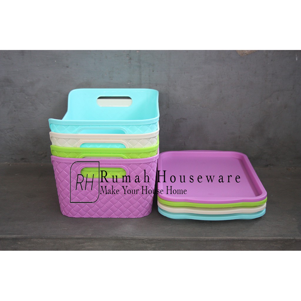 Jual Keranjang plastik Tutup / Container Serbaguna + Cover Lucky Bird ...