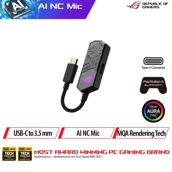 Jual [[[BARU]]] ASUS ROG Clavis USB-C to 3.5mm Gaming DAC with AI Noise ...