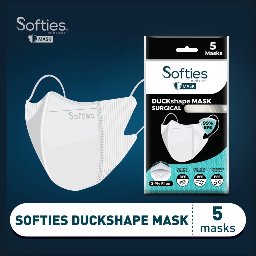 Jual Softies Surgical Mask DuckShape isi 5s | Shopee Indonesia