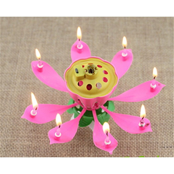 Jual Lilin Musik Bunga Lotus / Teratai Music Candle Lotus Flower ...
