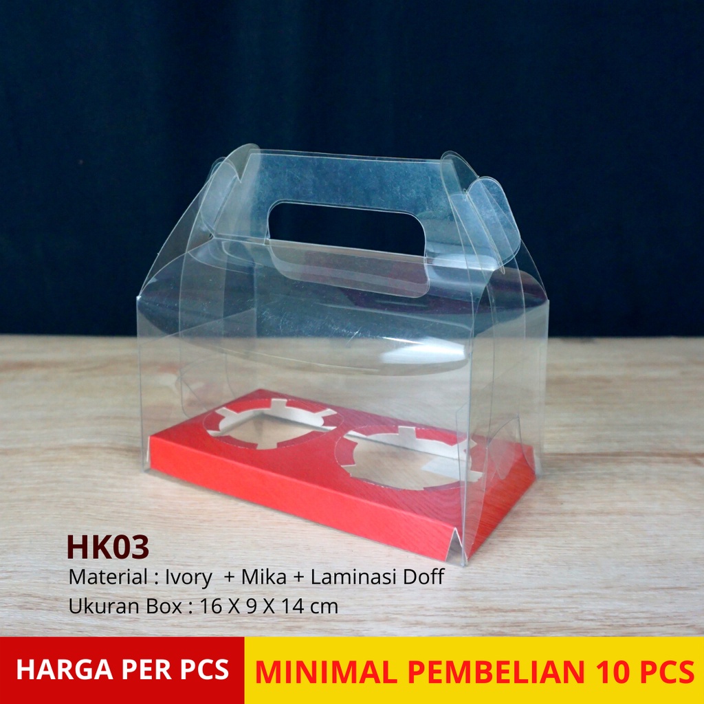Jual Kotak Mika Cupcake isi 2 lubang Gable Mika Cupcake isi 2 lubang Gable Mika Mini Kotak ...