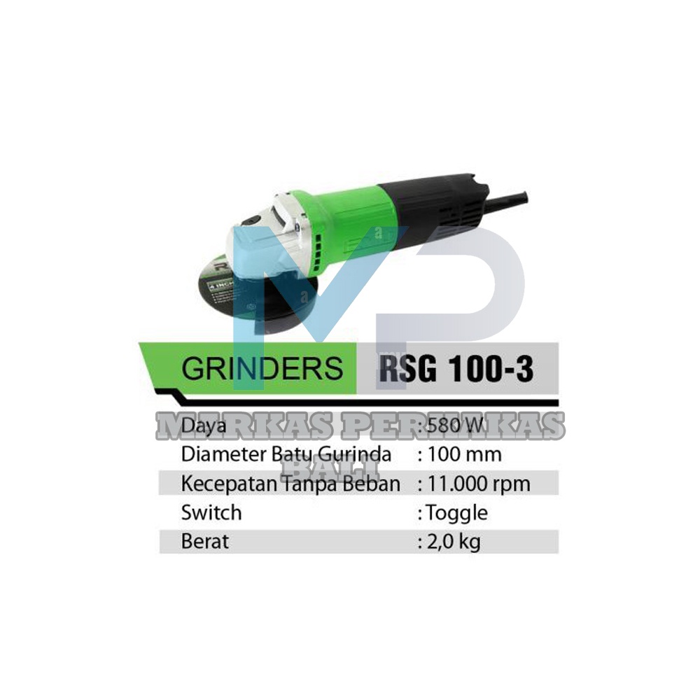 Jual RYU RSG100-3 Mesin Gerinda Tangan 4" 100mm Angle Grinder Gurinda ...