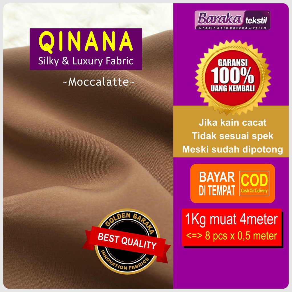 Jual Kain Fabric Tekstil Textile Qinana Bahan Jilbab Hijab Kerudung Gamis Dress Muslim Islam ...