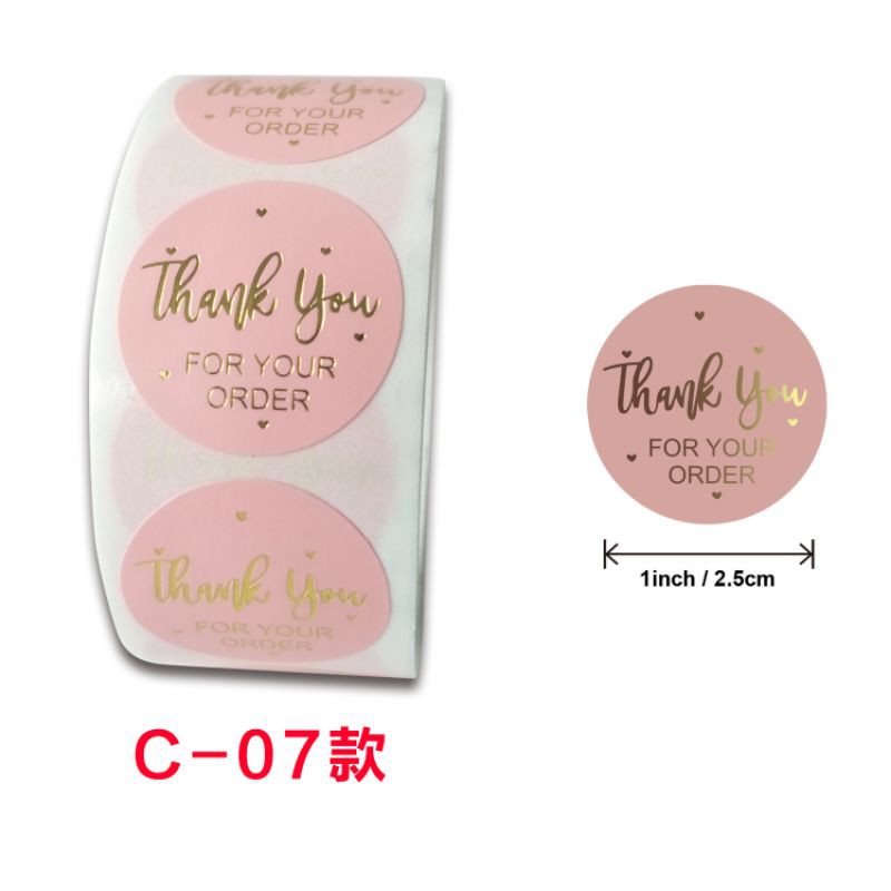Jual STIKER THANK YOU / STIKER ROLL / STIKER TOPLES KUE | Shopee Indonesia